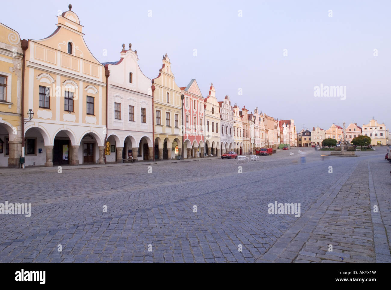 Historic old town of Telc, Unesco World Heritage Site, south Moravia ...