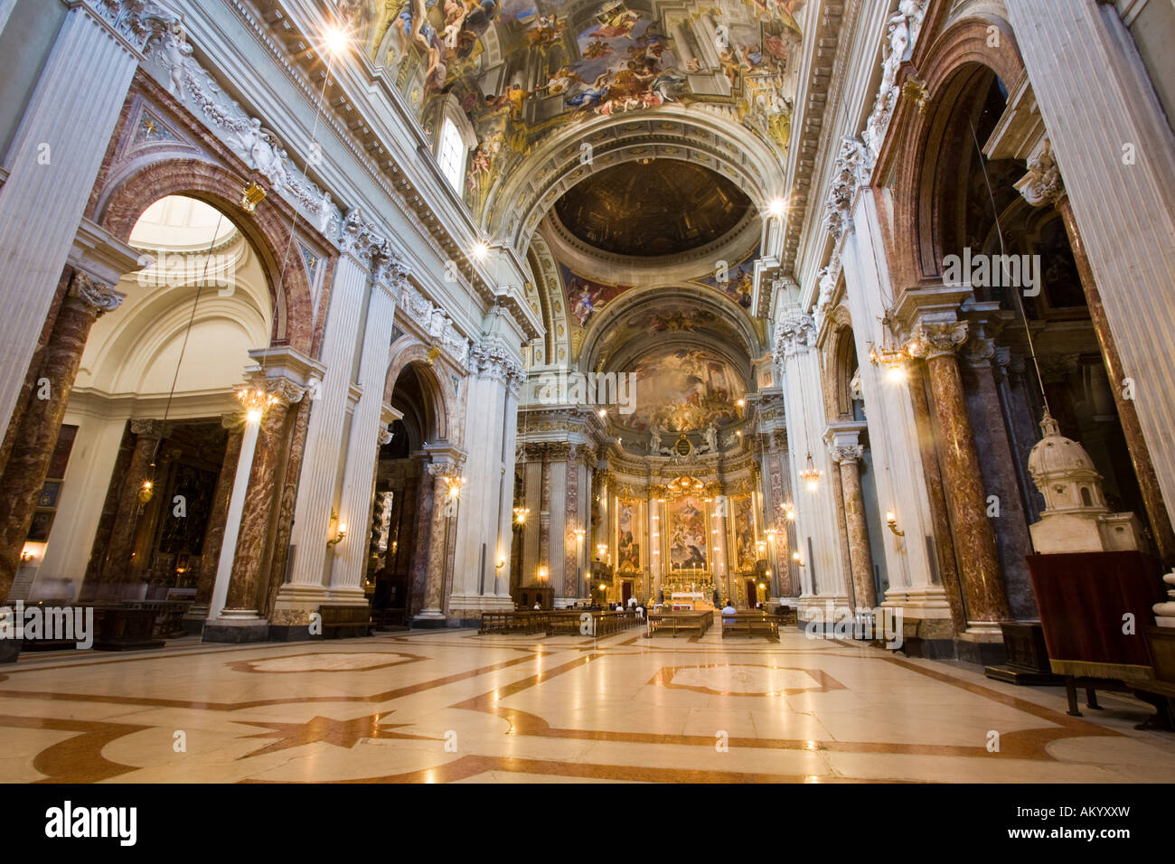 The church St Ignatius of Loyola in Rome Stock Photo - Alamy