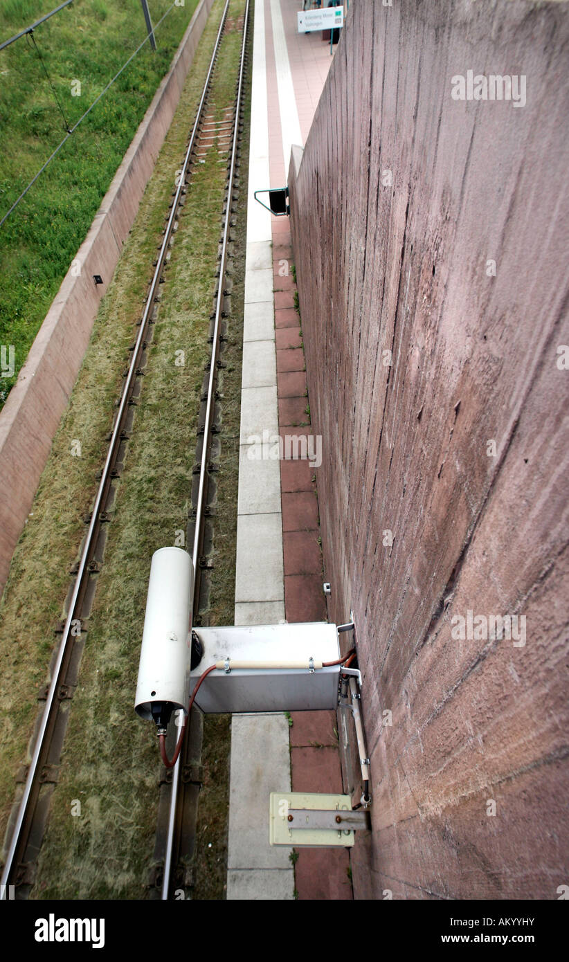 Camera filming railway tracks, Stuttgart, Germany Stock Photo - Alamy