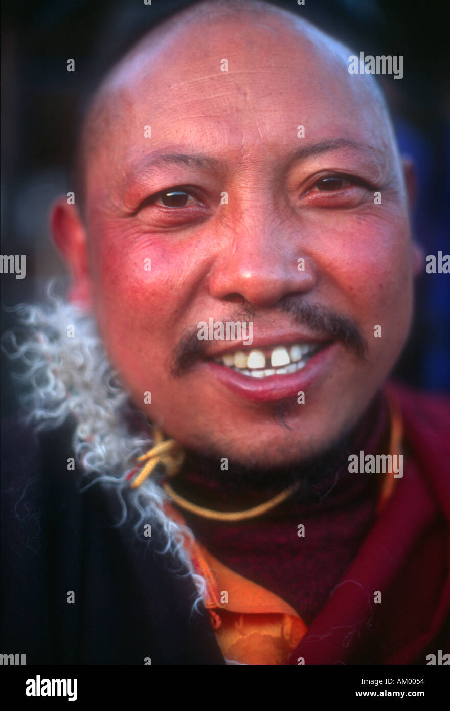 Buddhist man Lhasa Tibet Stock Photo - Alamy