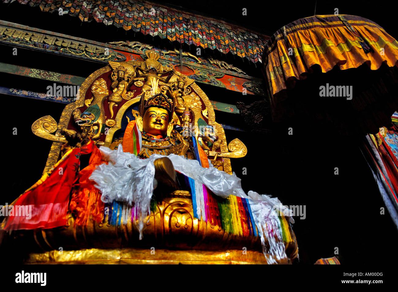 Cult figure, monastery Samye near Lhasa, Tibet, Asia Stock Photo - Alamy
