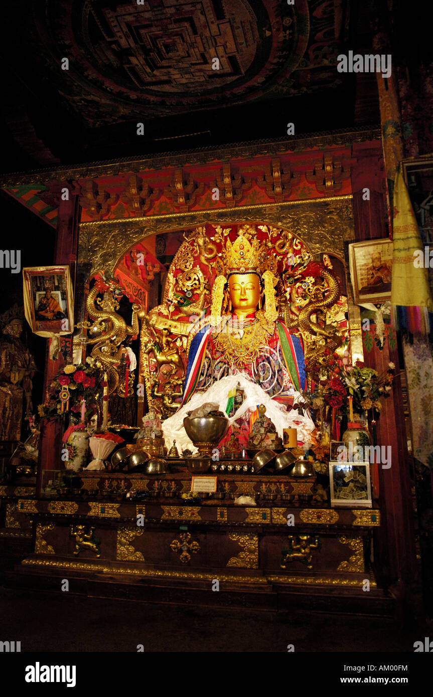 Cult figure, monastery Samye near Lhasa, Tibet, Asia Stock Photo - Alamy
