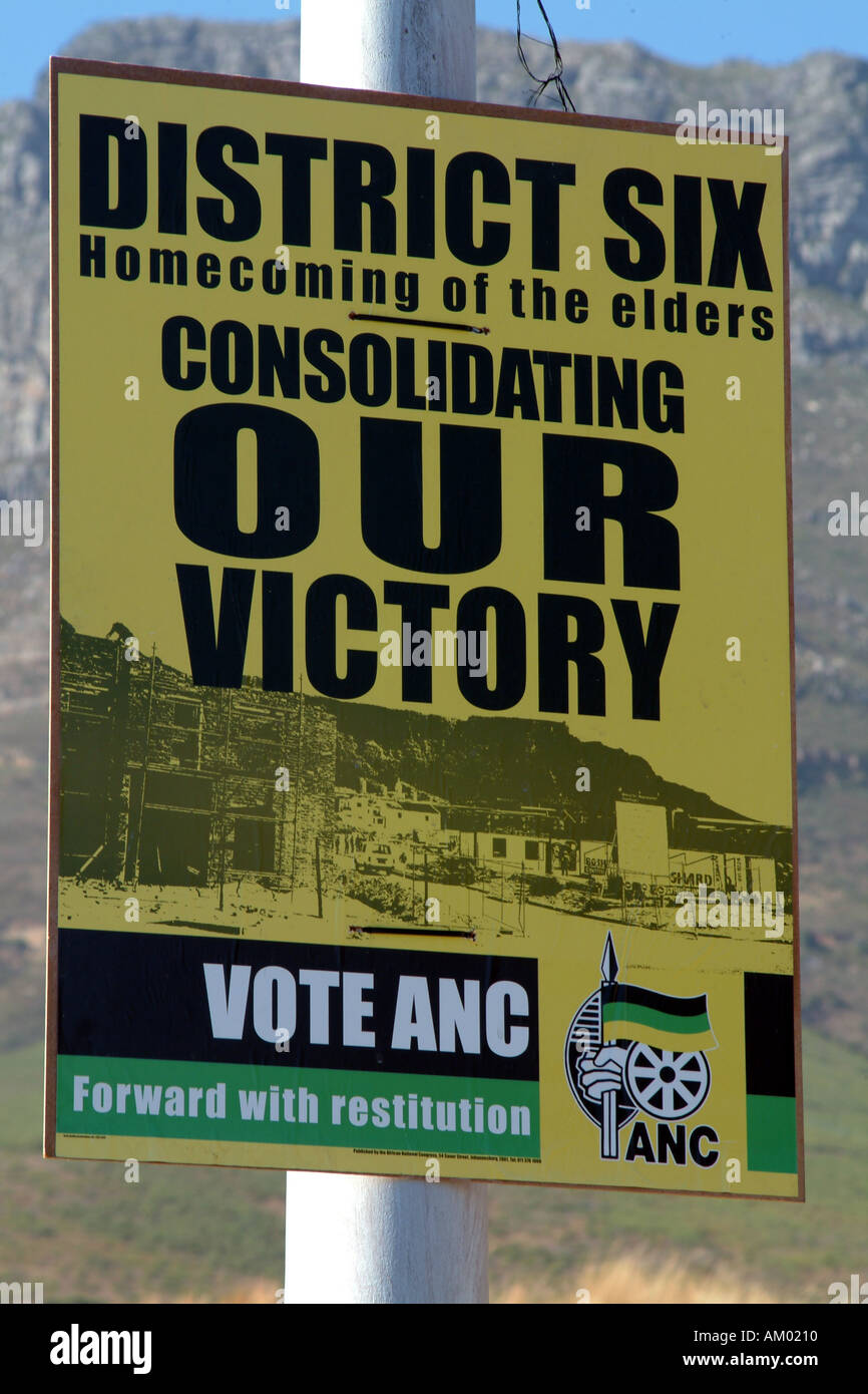 ANC Election Poster African National Congress Table Mountain Cape Stock ...