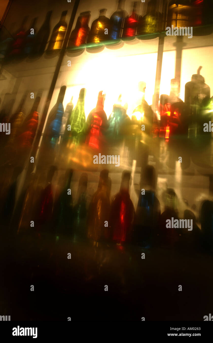 Back of a bar in a club Stock Photo - Alamy