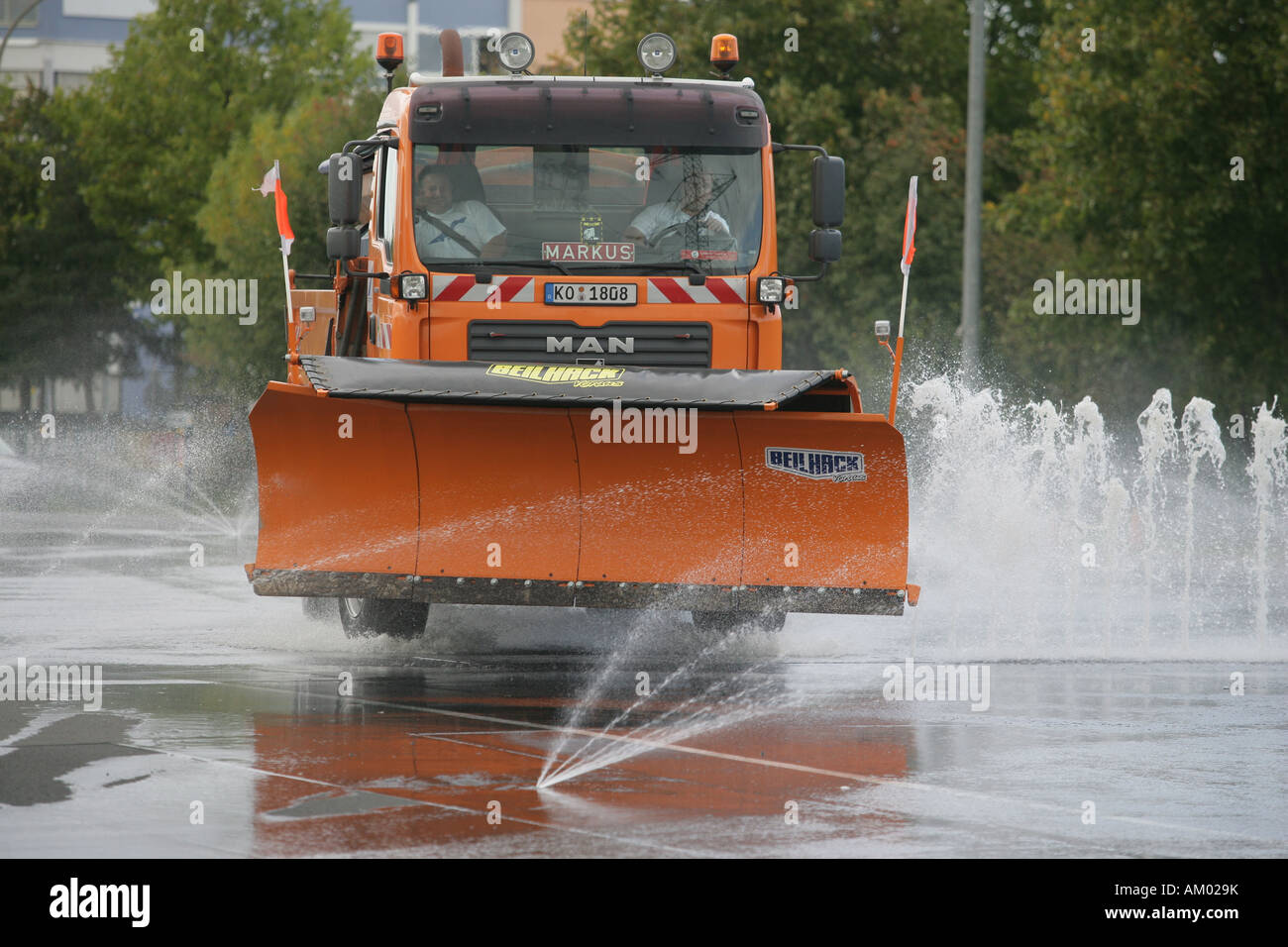 Winter weather service testing her vehicles Stock Photo - Alamy