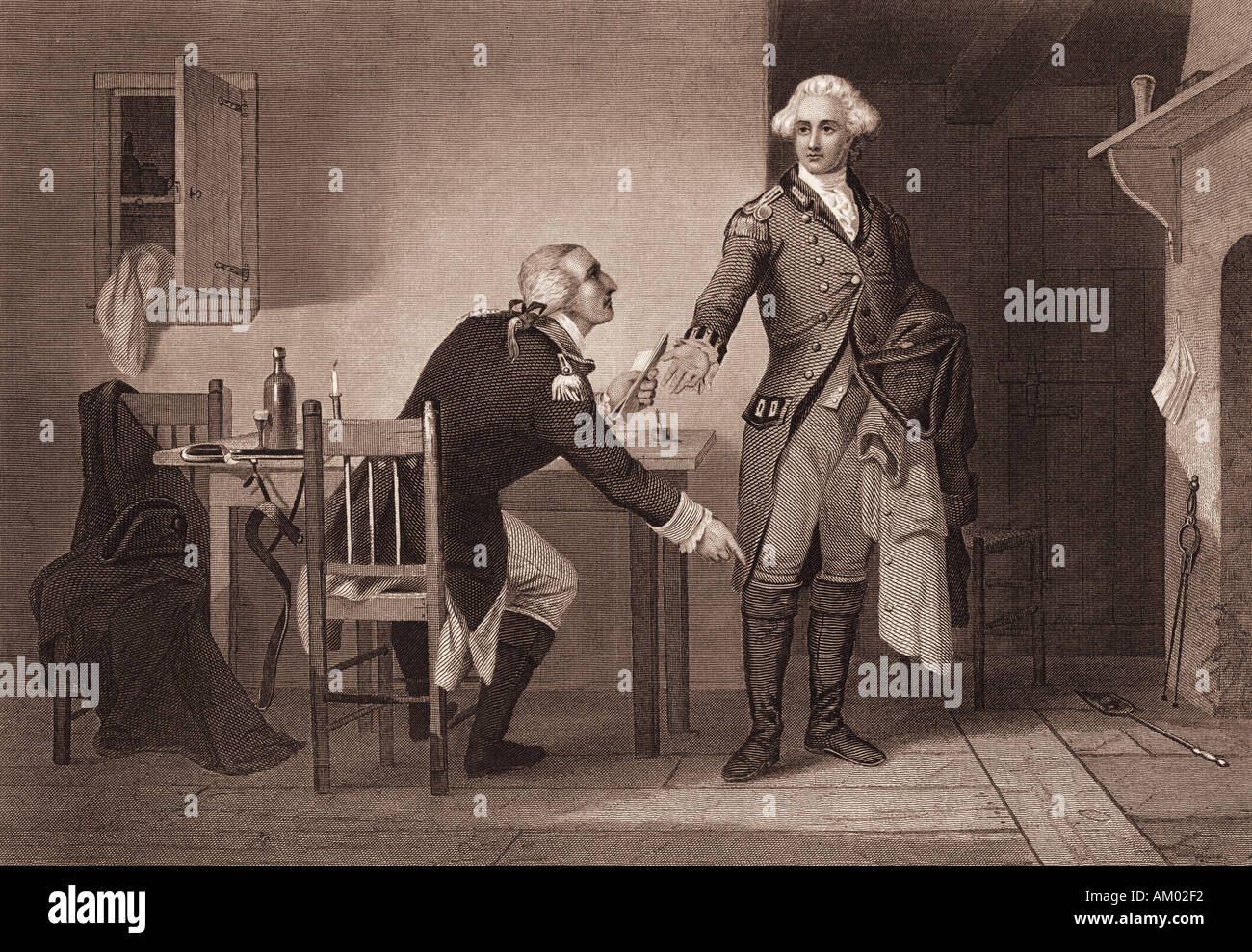 General Benedict Arnold gives information about American fortifications ...