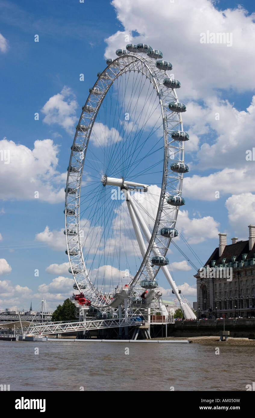 British Airways Millennium Wheel on the banks of the Thames in London ...