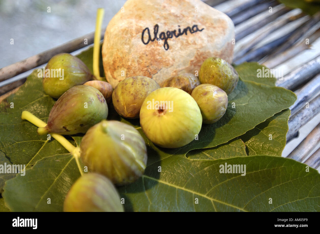 Various types of Figs on display at an outdoor stand Stock Photo - Alamy