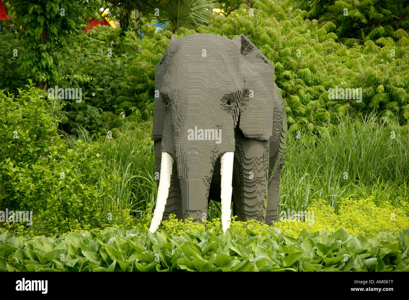 Elefant made of Lego, theme park Legoland, Guenzburg, Germany Stock ...