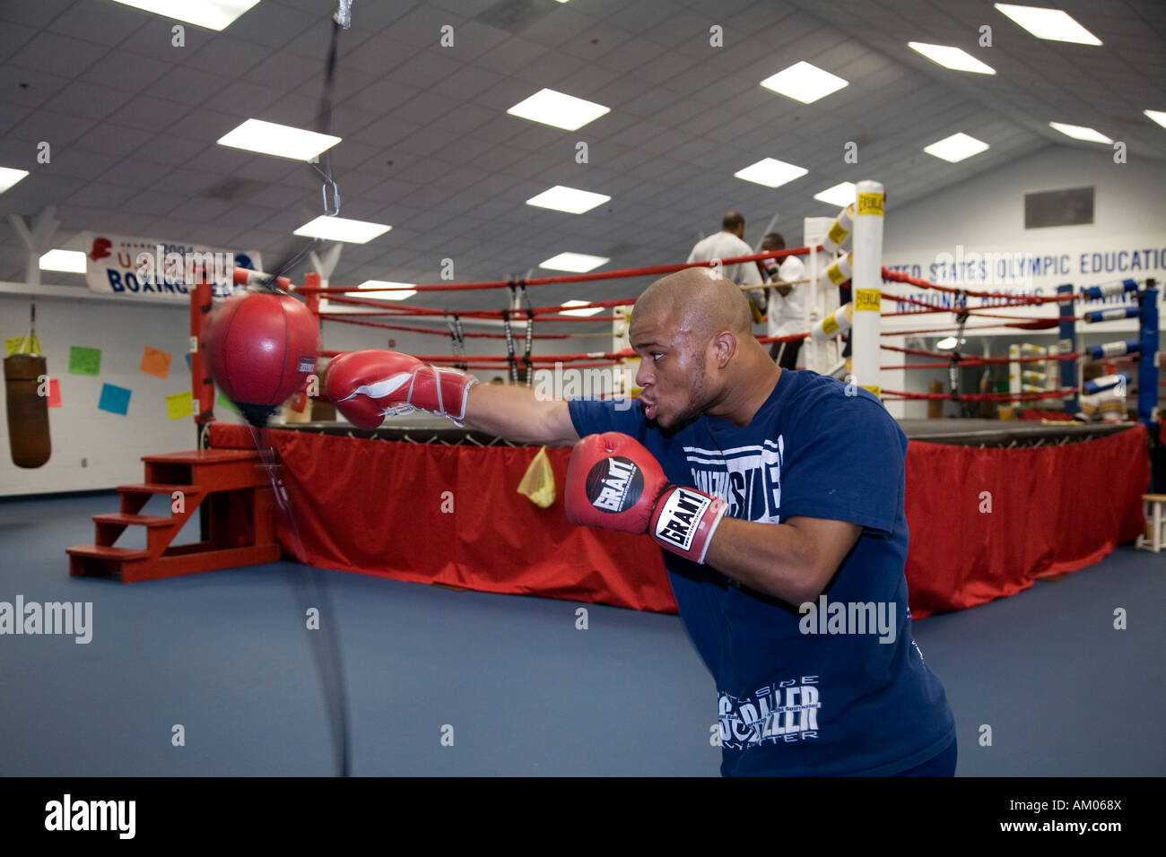 Boxers train for the Olympics at the US Olympic Education Center Stock ...