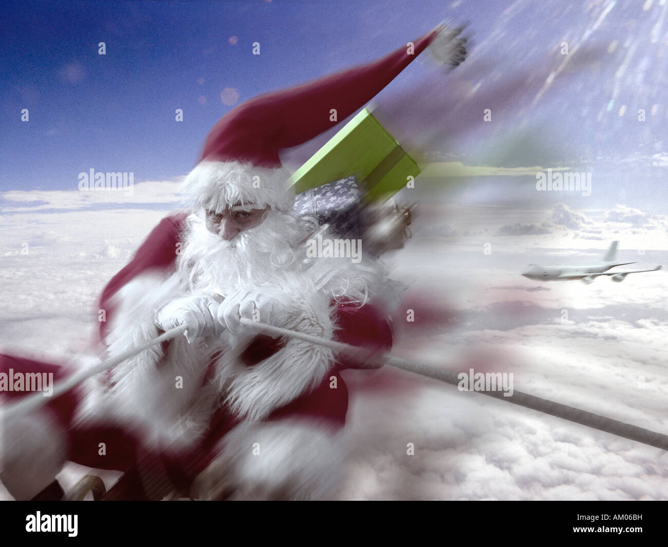 Santa sleigh sky hi-res stock photography and images - Alamy
