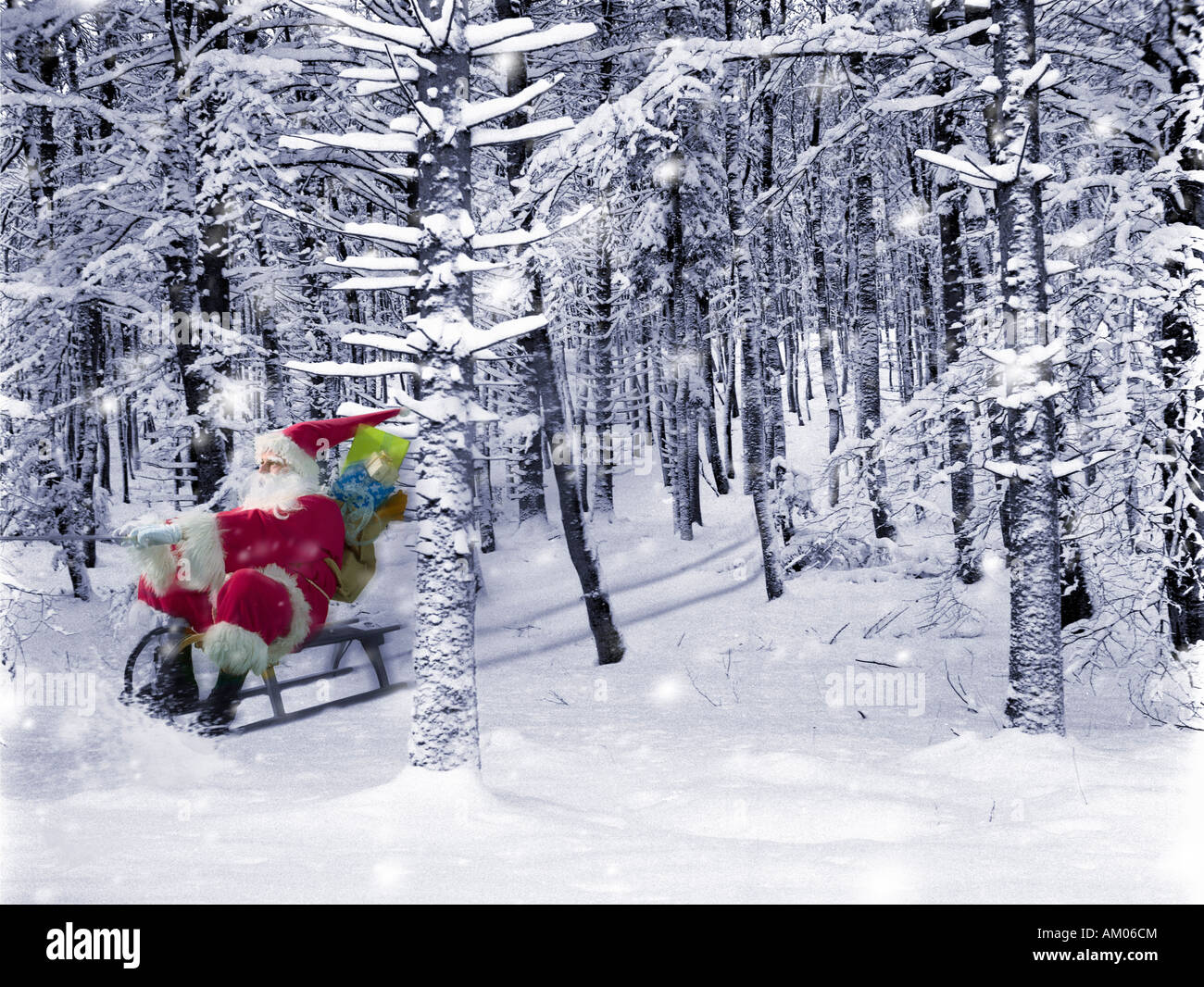 Santa humour snow hi-res stock photography and images - Alamy