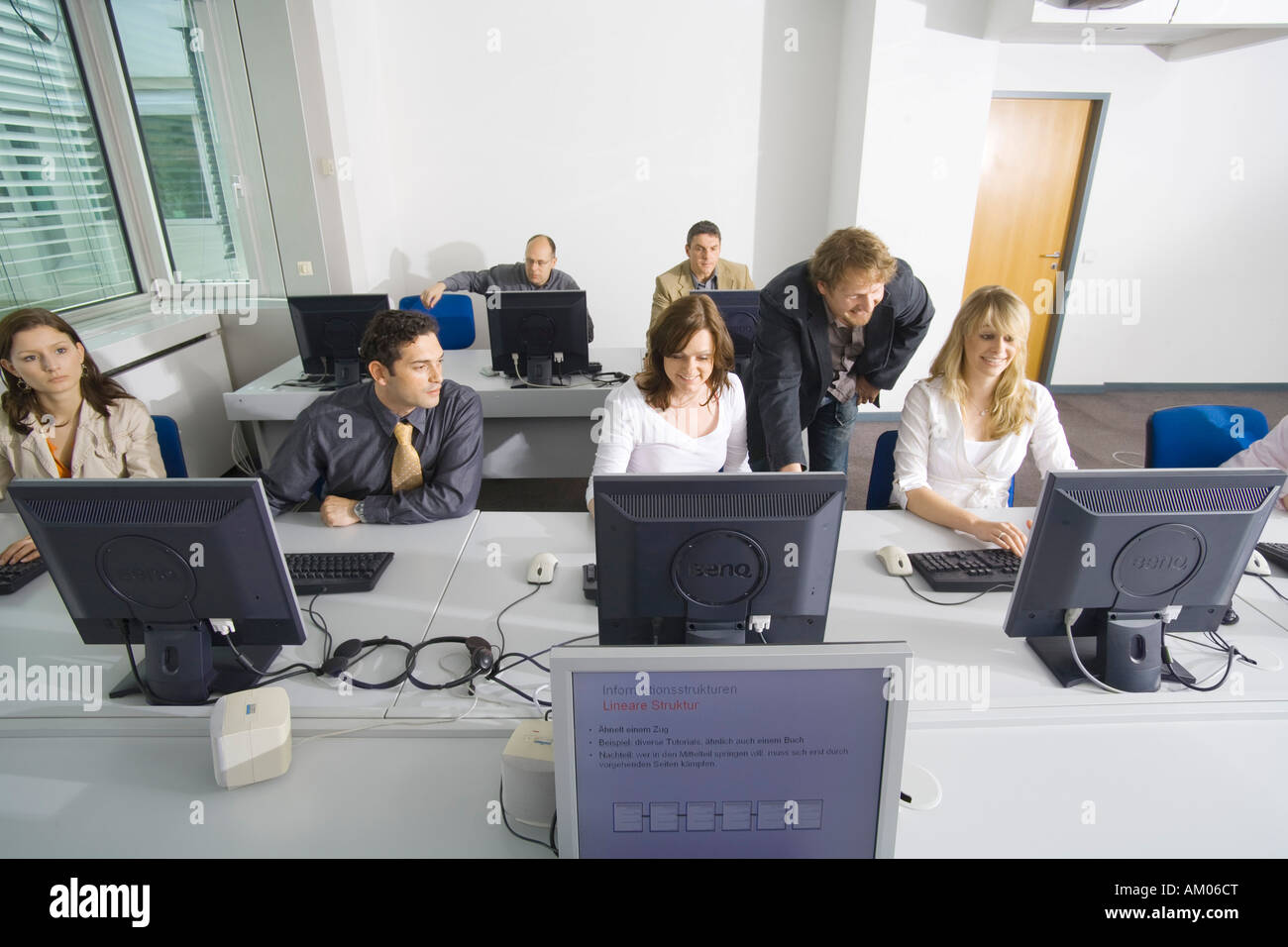 Training, call center Stock Photo - Alamy