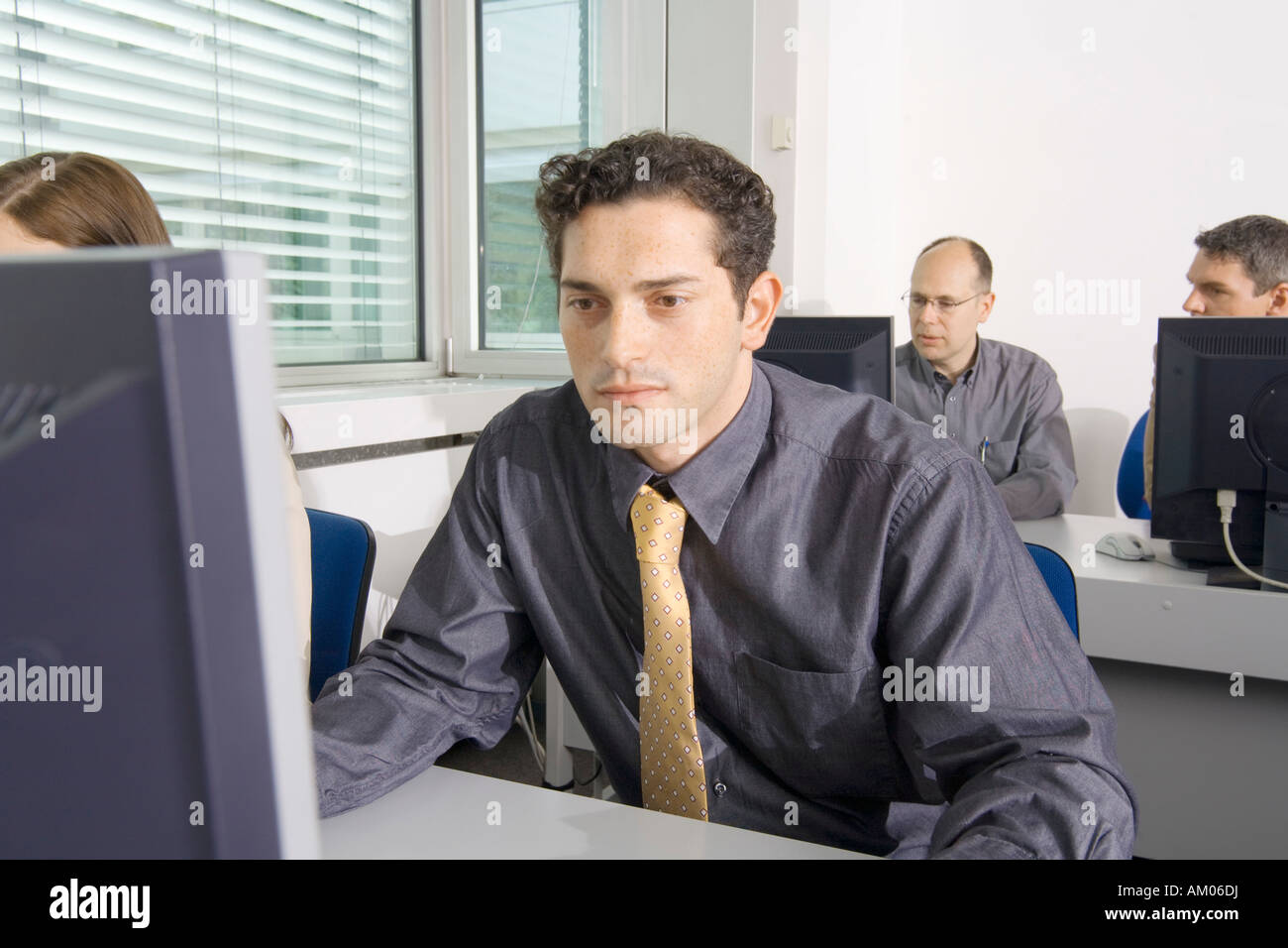Training, call center Stock Photo - Alamy