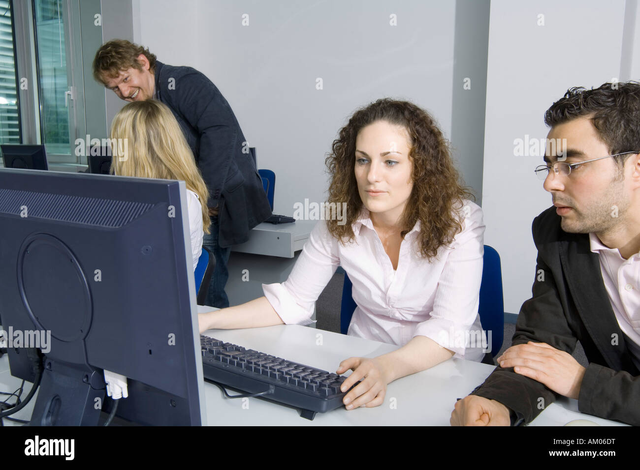 Training, call center Stock Photo - Alamy