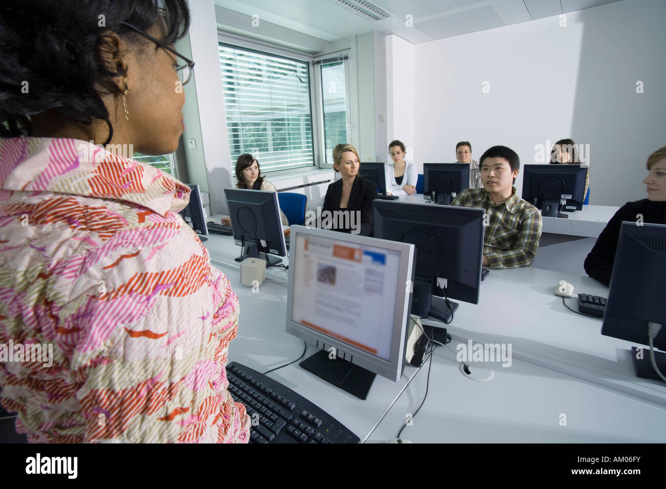 Training, call center Stock Photo - Alamy