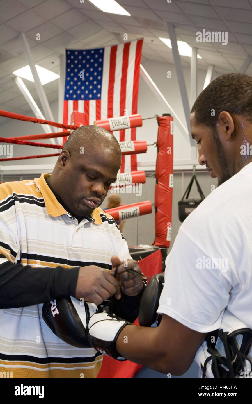 Boxers train for the Olympics at the US Olympic Education Center Stock ...