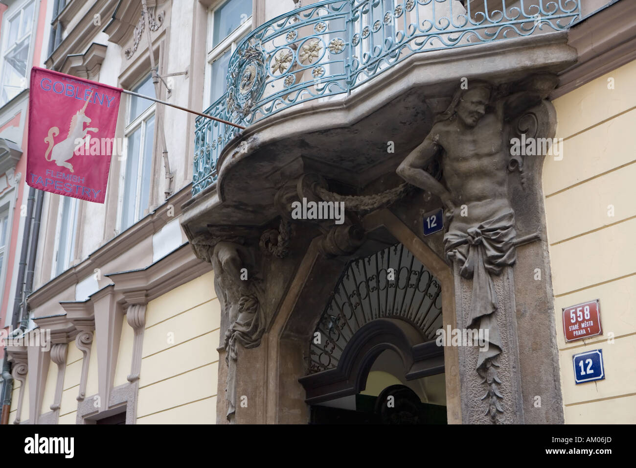 Prague balcony hi-res stock photography and images - Alamy