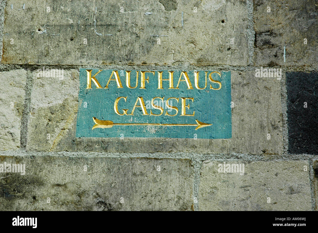 Street sign, Kaufhausgasse, Cologne, North Rhine-Westphalia, Germany ...
