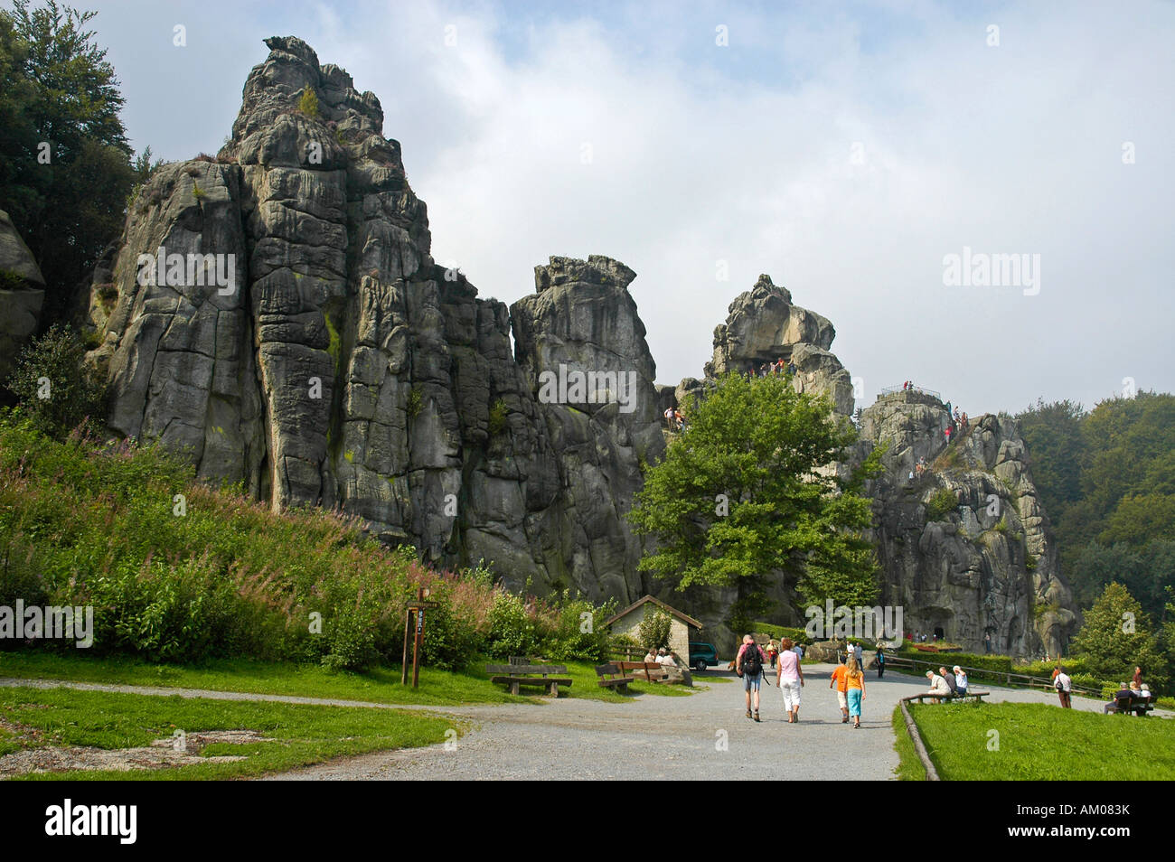 Rock formation Externsteine, Horn-Bad Meinberg, Teutoburger Wald, North ...