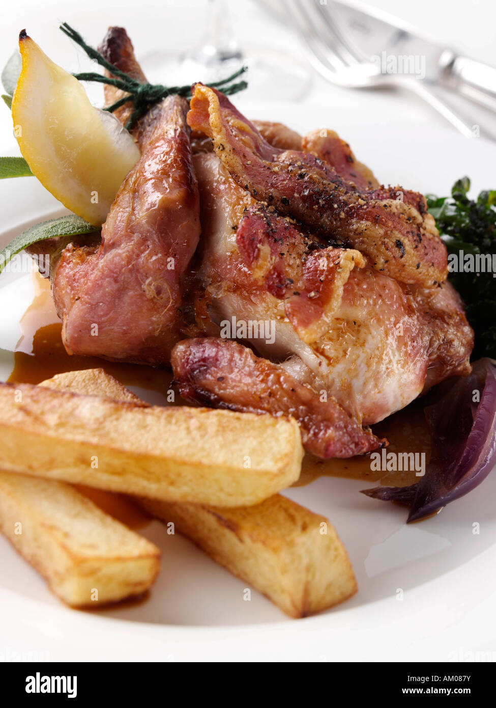 Small roast chicken poussin fries hi-res stock photography and images ...