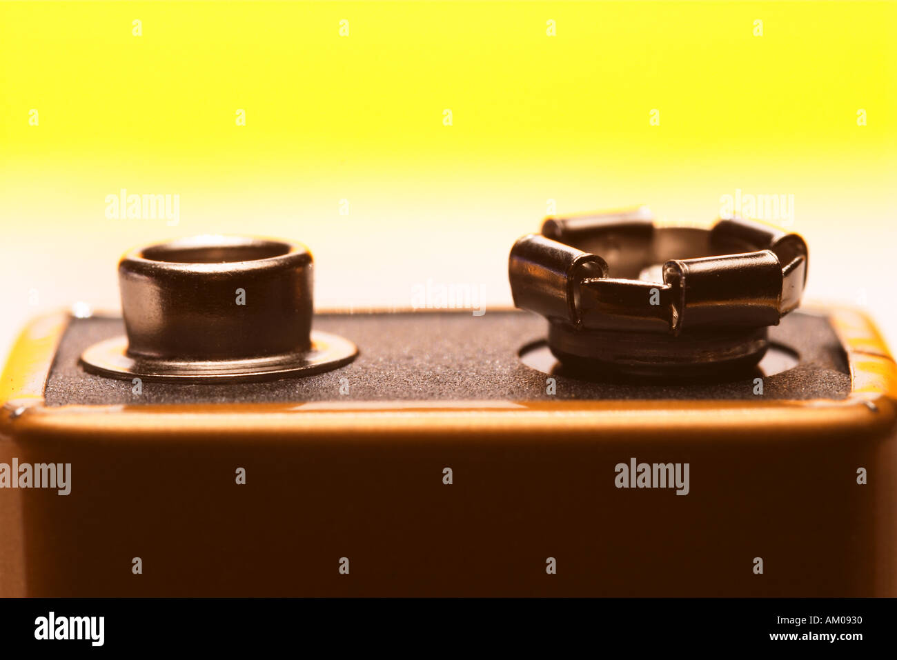9 volt battery terminals Stock Photo - Alamy