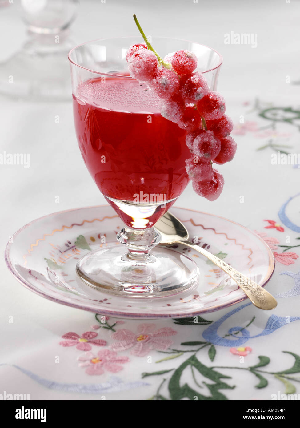A glass of polish kisiel dessert editorial food Stock Photo - Alamy