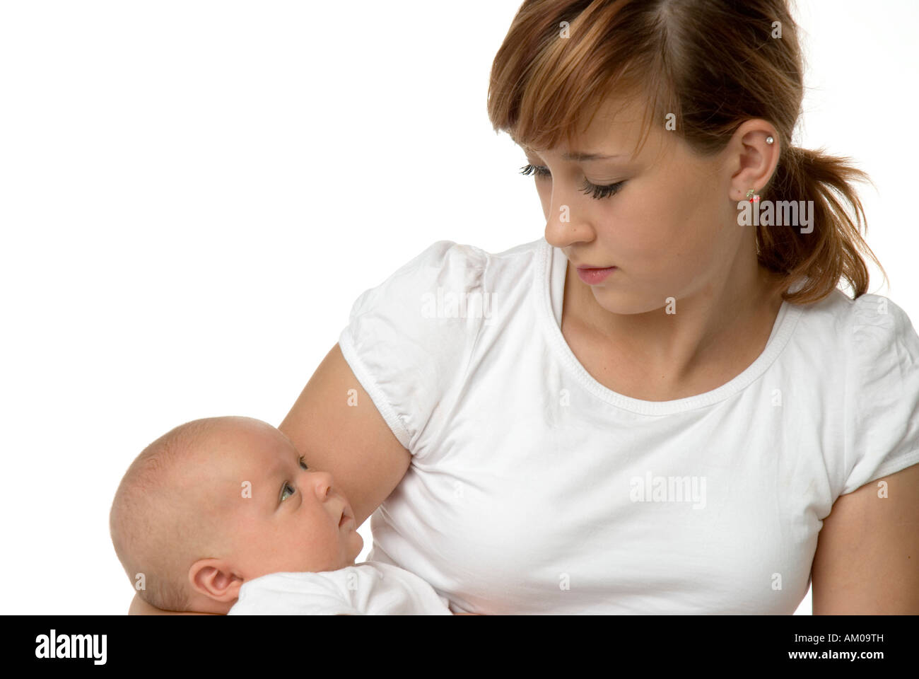 Teenage girl with baby Stock Photo - Alamy
