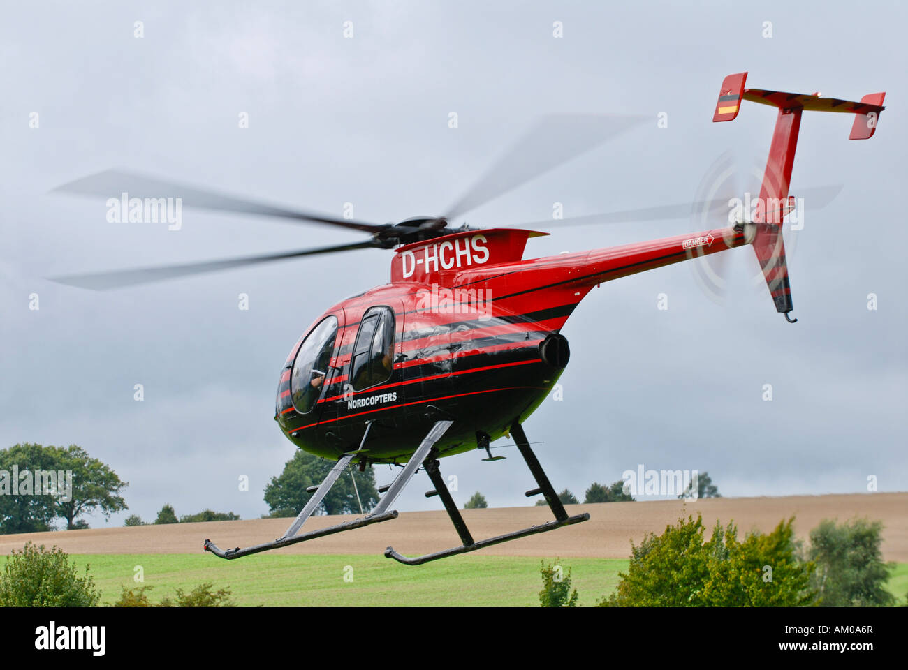 Starting MD500E helicopter Stock Photo - Alamy