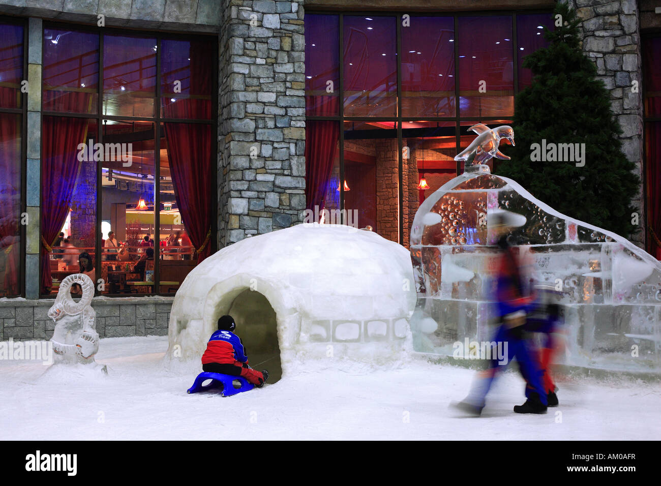 United Arab Emirates, Dubai, Mall of the Emirates, Ski Dubai, indoor ...