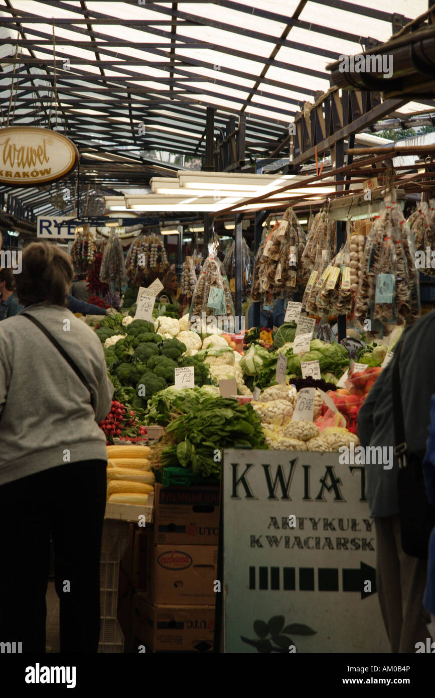 The main indoor market at Krakow, Poland Stock Photo - Alamy