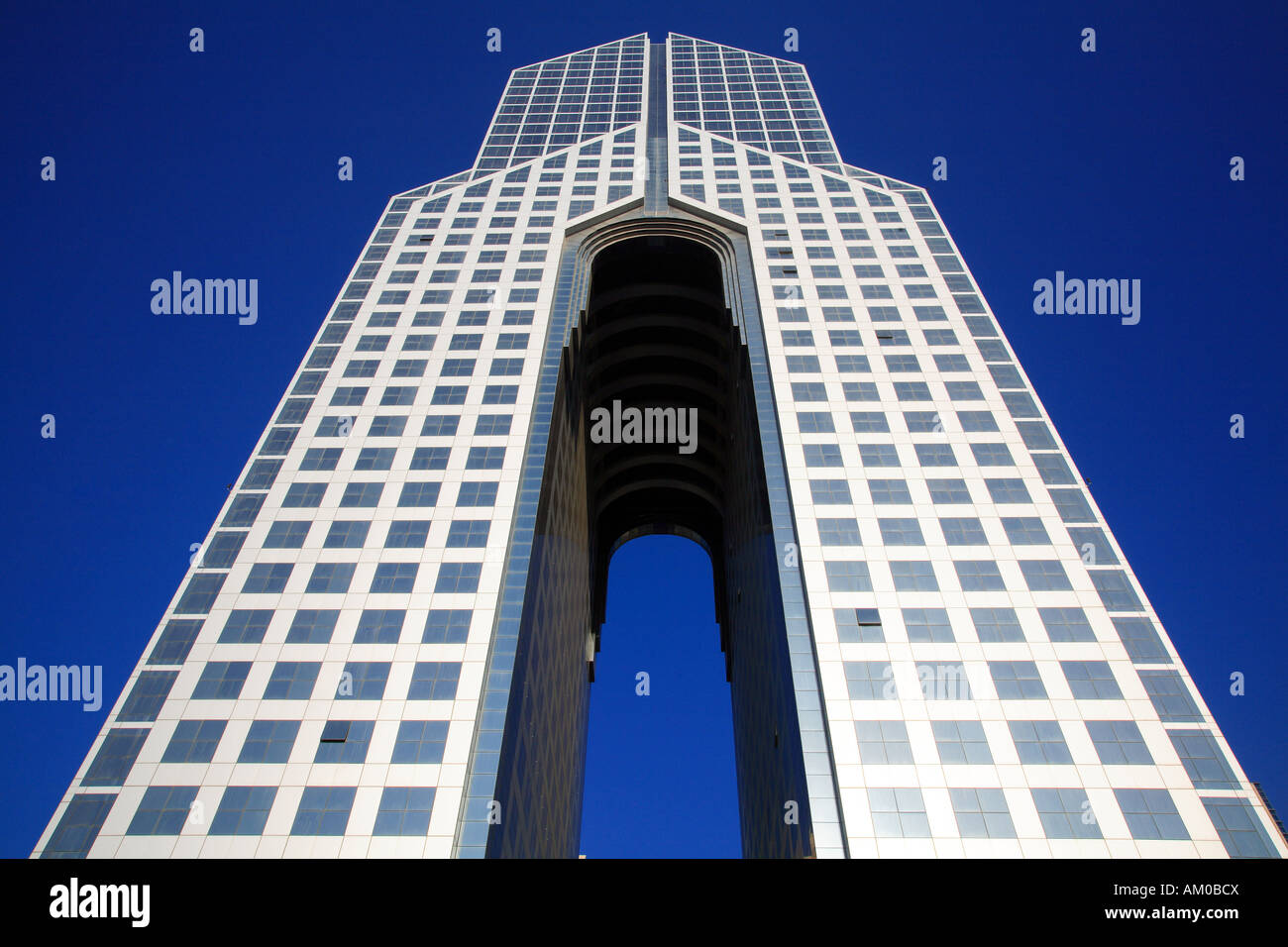 United Arab Emirates, Dubai, modern building on Sheikh Zayed Road Stock ...