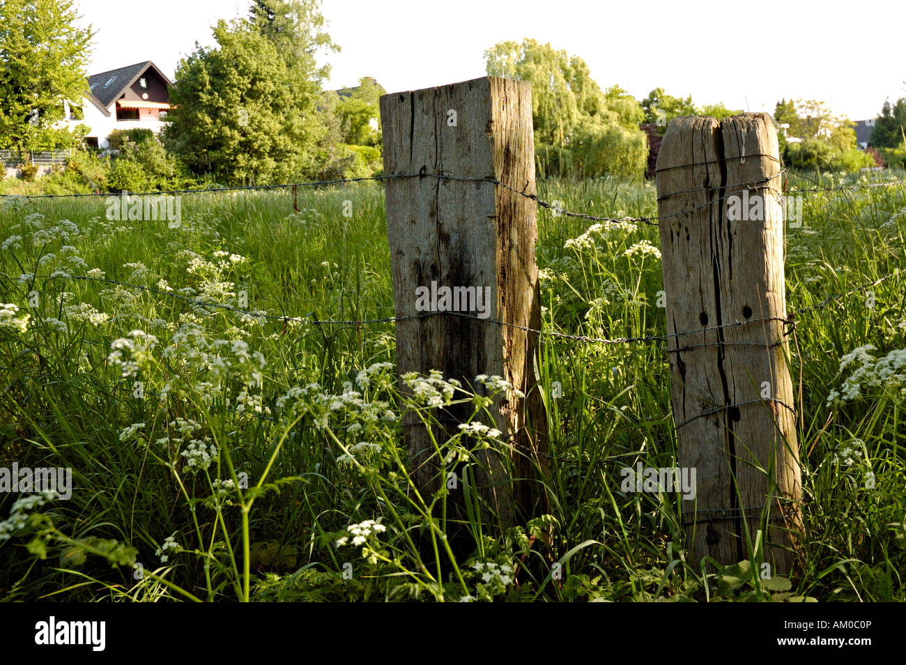 Old railway fence posts hi-res stock photography and images - Alamy