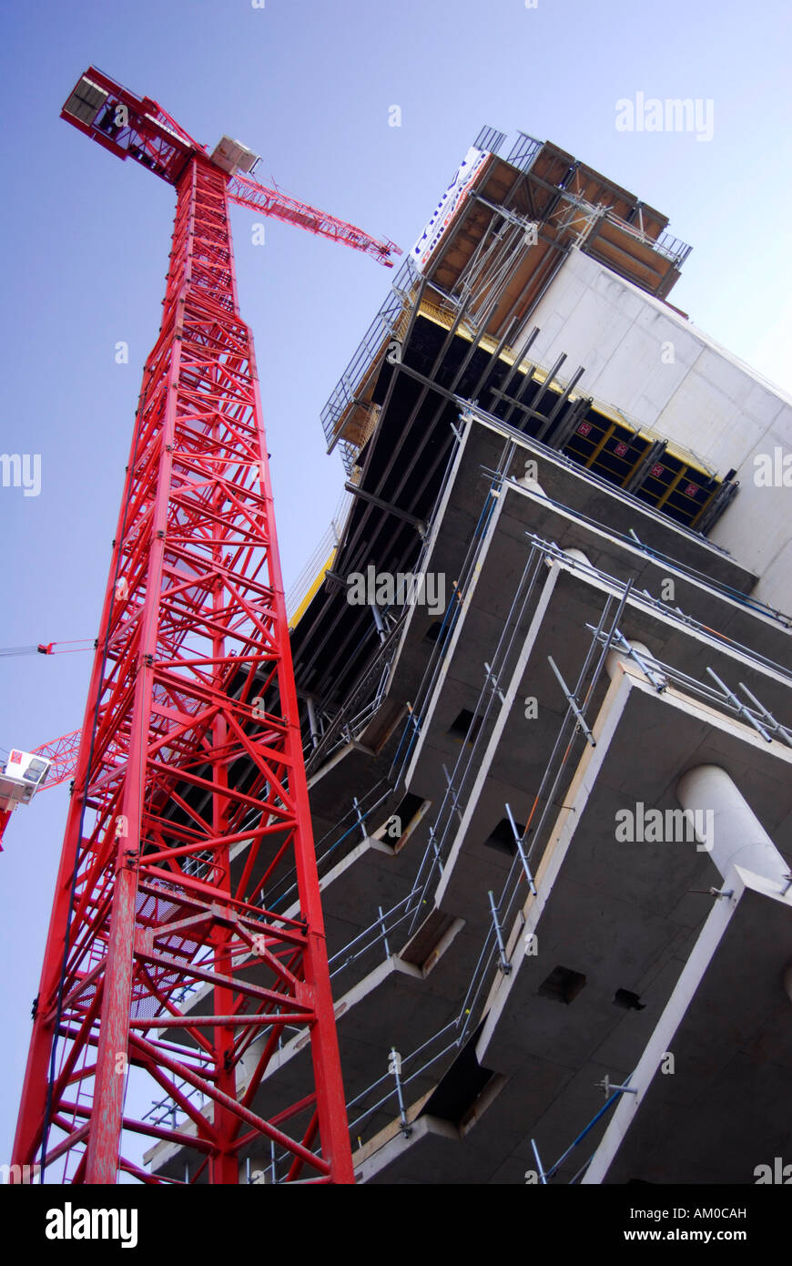 concrete building core and crane Stock Photo - Alamy