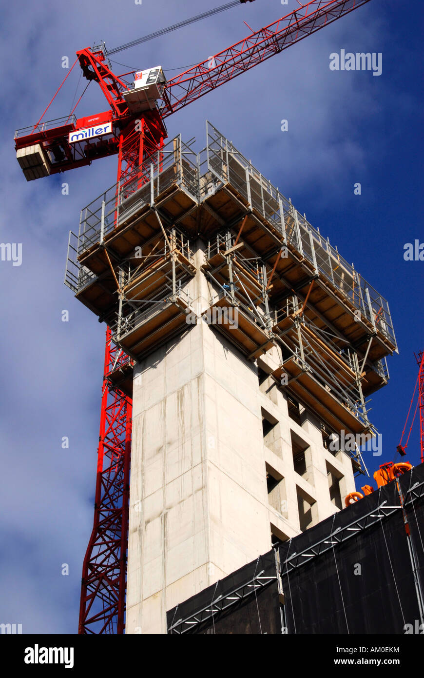 concrete building core and crane Stock Photo - Alamy