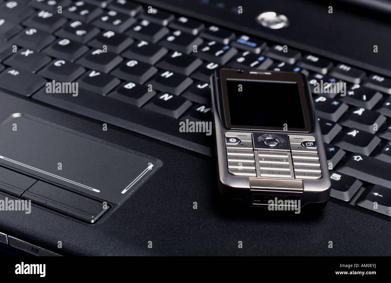 Laptop and Mobile Phone Stock Photo - Alamy