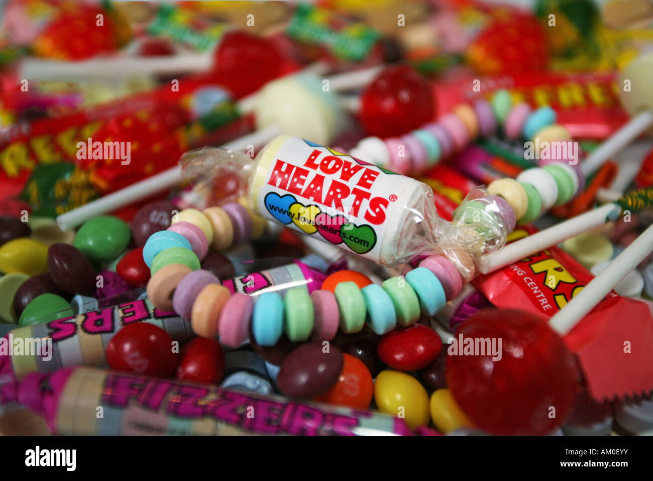 retro sweets preservatives colouring flavouring sugar unhealthy Stock ...