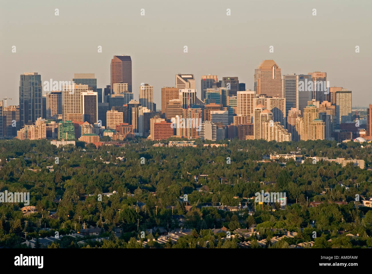 Calgary skyline high rise buildings calgary hi-res stock photography ...