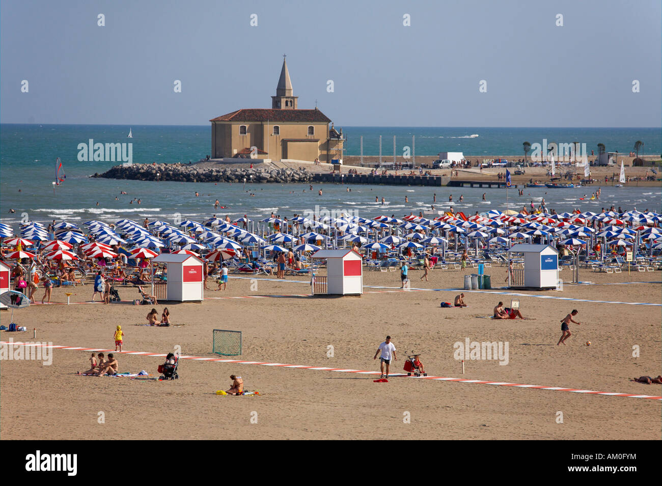 Beach of Caorle, Upper Adria, Italy Stock Photo - Alamy
