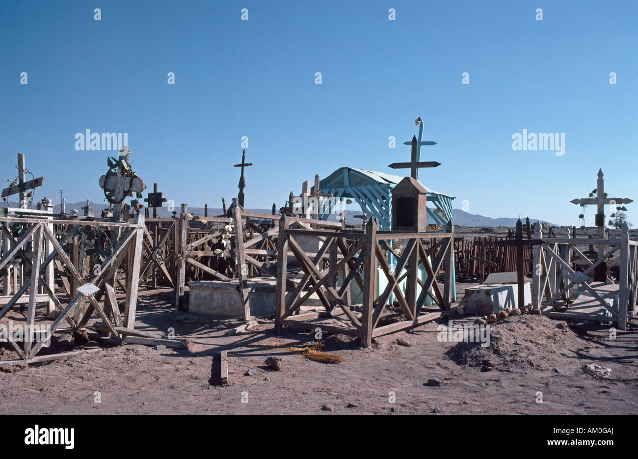 Cemetery in Salinas, Atacama Desert, Chile Stock Photo - Alamy