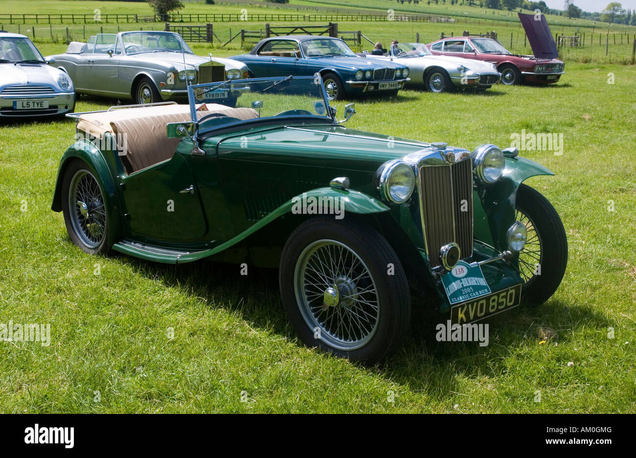 MG TC open sports roadster Stock Photo - Alamy