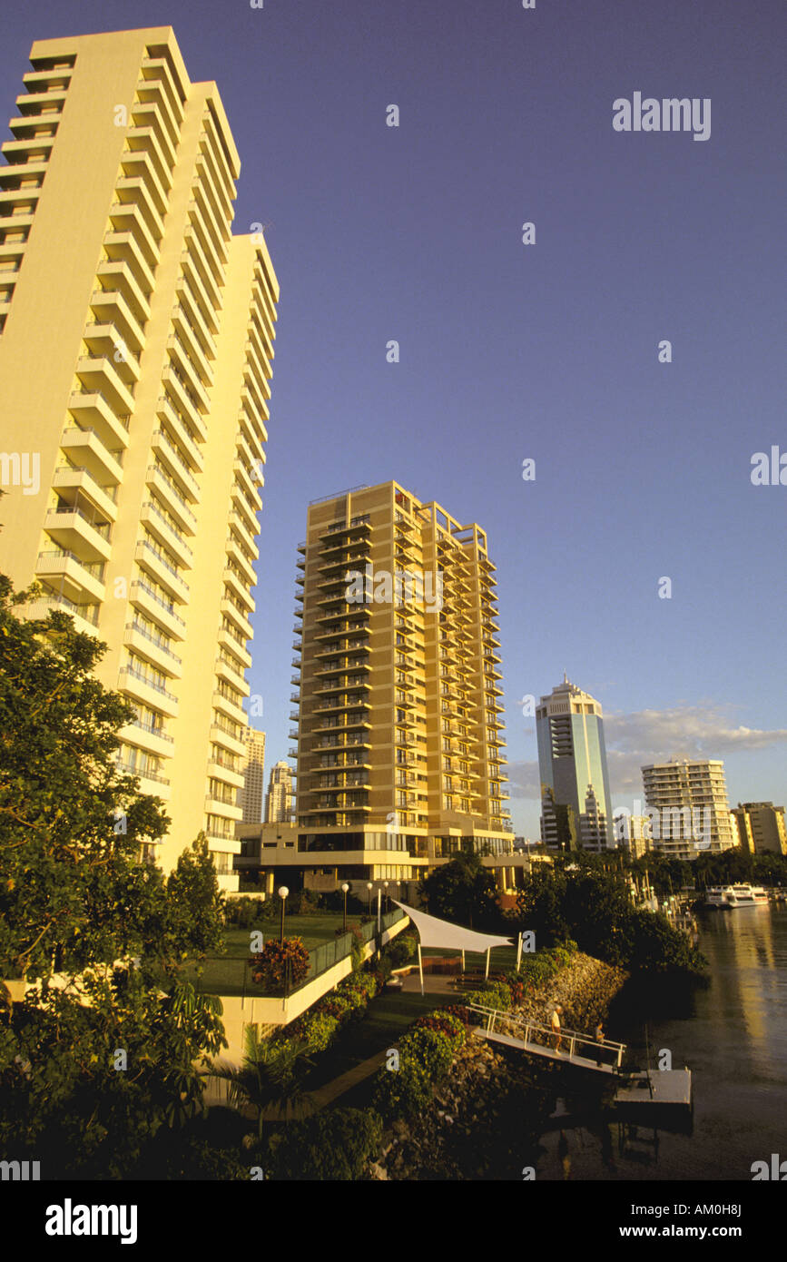 Australia, Queensland, Gold Coast. High, rises, surfer's paradise Stock ...