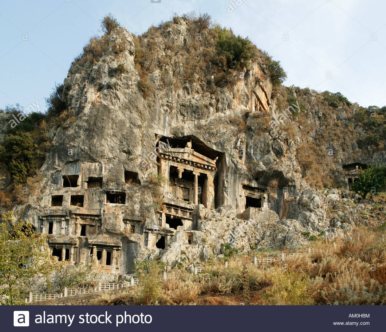 Lycian Rock Tomb In Fethiye Stock Photos & Lycian Rock Tomb In Fethiye ...