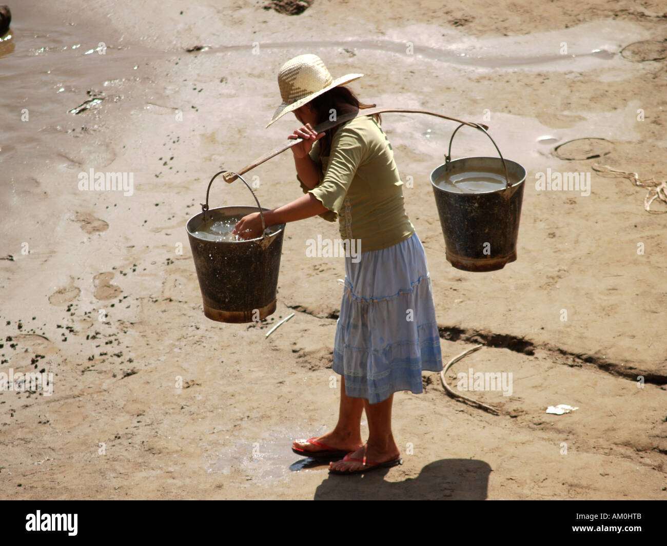 Water carrier with buckets hi-res stock photography and images - Alamy