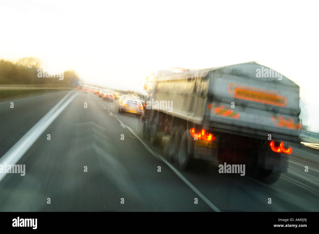 Motorway queue winter hi-res stock photography and images - Alamy