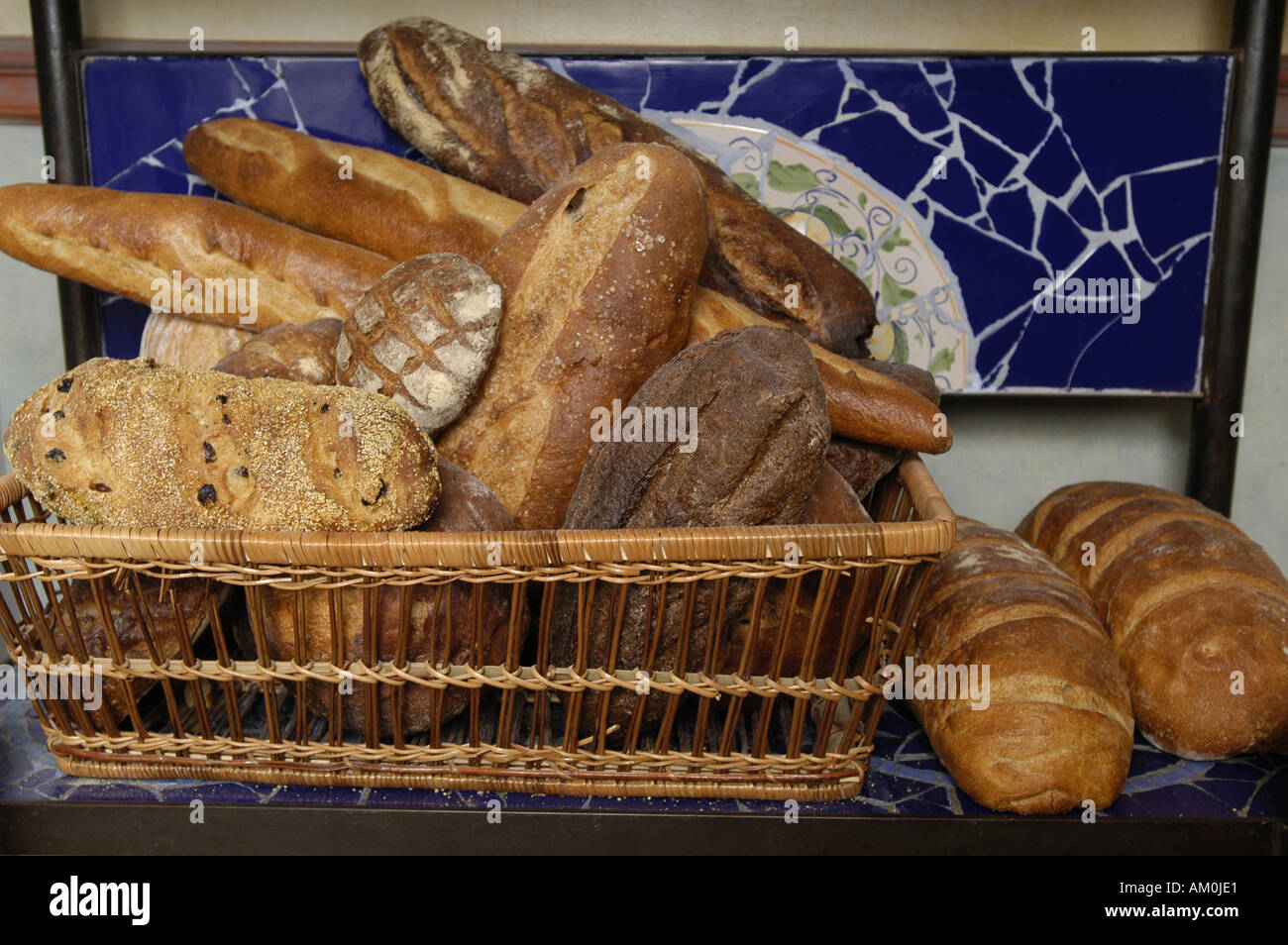 A basket of various types of loaves Stock Photo - Alamy