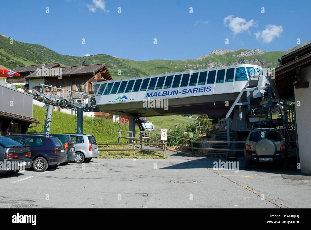 Sareis Mountain cable car, Malbun, Liechtenstein Stock Photo - Alamy