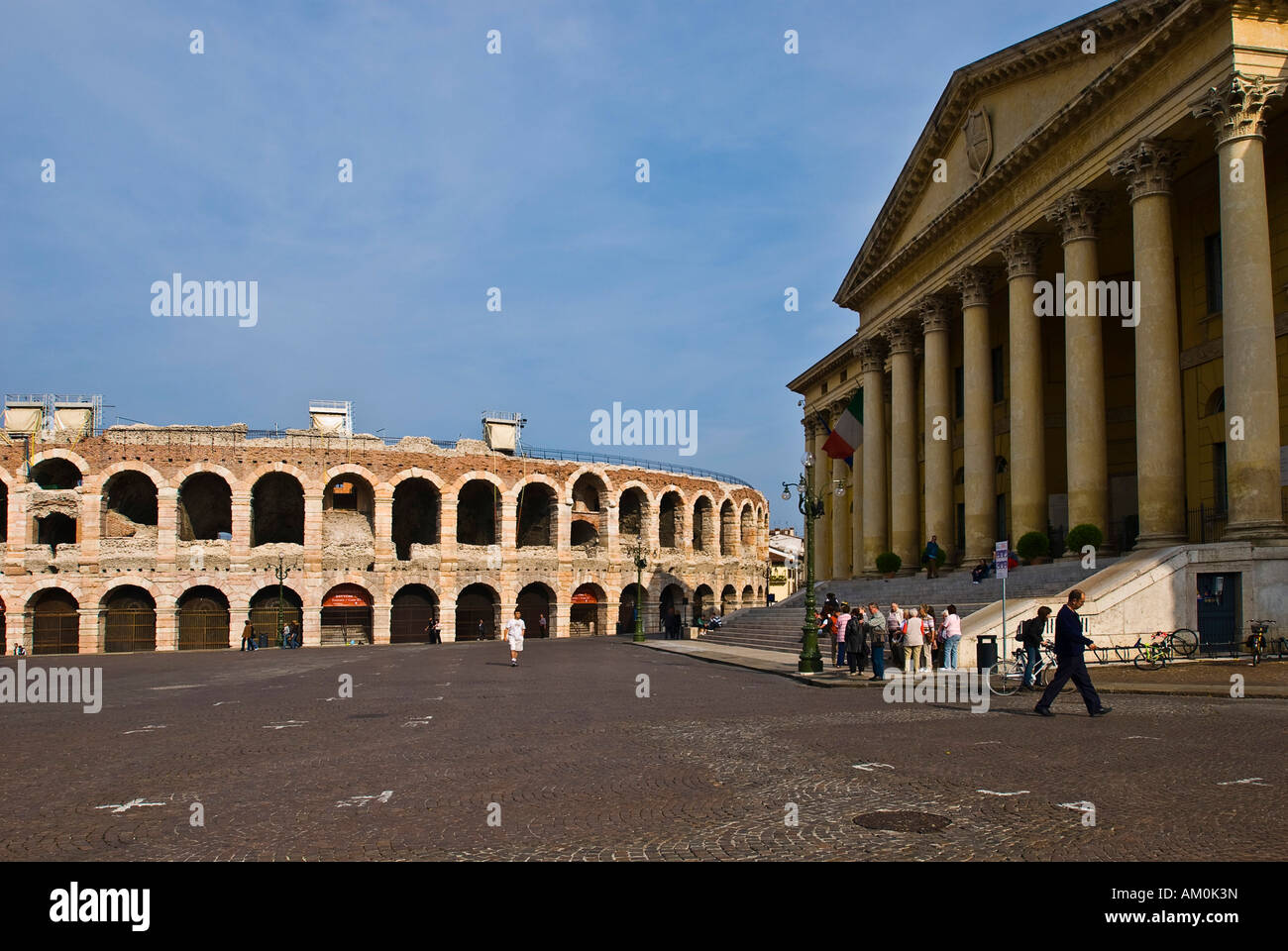 Piazza Bra e Arena di Verona, Verona, Italy Stock Photo - Alamy