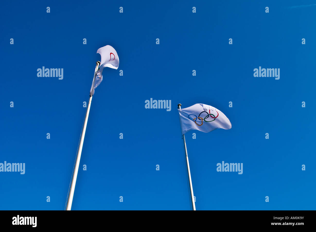 Olympic flag musee olymique olympic hi-res stock photography and images ...