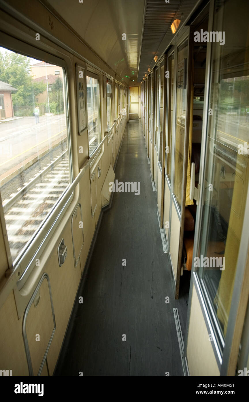 inside an italian train intercity - region of friuli venezia giulia ...
